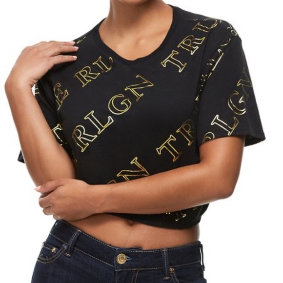 True Religion | Tops | Cute True Religion Logo Crop Top | Poshmark